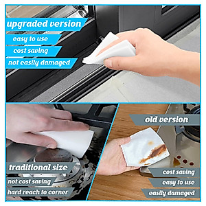 60 Pcs Magic Eraser Sponge - Aumulee Thin Melamine Sponge Cleaning Pads, Disposable Magic Eraser Sheets for Furniture, Bathroom, Bathtub, Sink, Floor, Baseboard, Wall Cleaner, 60 Count