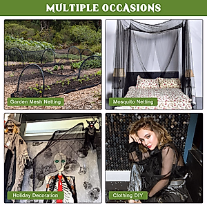 Unves Mosquito Netting, 39 x 10 Ft Mosquito Net for Patio Insect Bird Netting for Garden Protection, Garden Mesh Netting Protect Vegetables Fruits from Birds Bugs