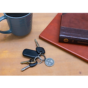 Dicksons Man of God Philippians 4:13 Cross, Zinc Alloy Metal, Christian Inspirational, Split Key Ring, for Bible Bag, Backpack, Purse, Duffle, Lanyard or Wallet, Keychain, Single