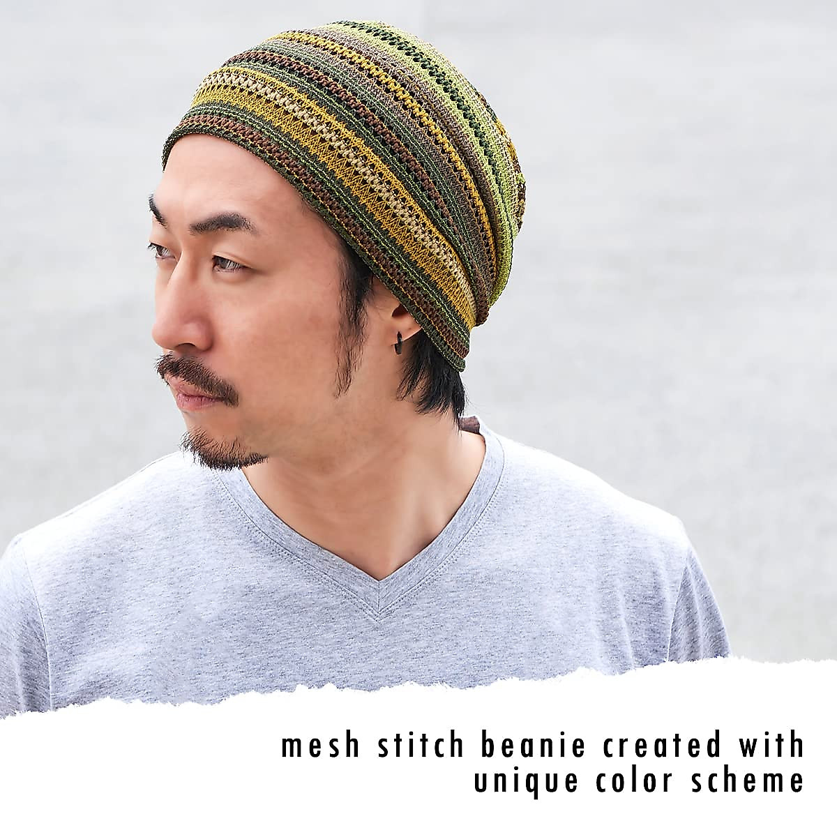 CHARM Men Summer Beanie Knit - Women Hipster Slouchy Hat Boho Street Crochet Cap Navy