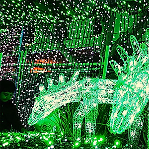 WATERGLIDE 1 Pack St. Patricks Day Shamrocks Lights, 50 LED Outdoor Decorative String Lights, Battery Operated Lucky Clover Light, 8 Lighting Modes & Timer, Waterproof for Party Garden Home Decor