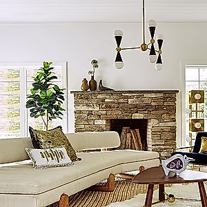 LYERSE Artificial Fiddle Leaf Fig Tree - 6.5ft Faux Ficus Lyrata Plant with 108 Fiddle Leaves Fake Fig Silk Tree in Pot Artificial Tree for Indoor Outdoor House Home Office Perfect Housewarming Gift