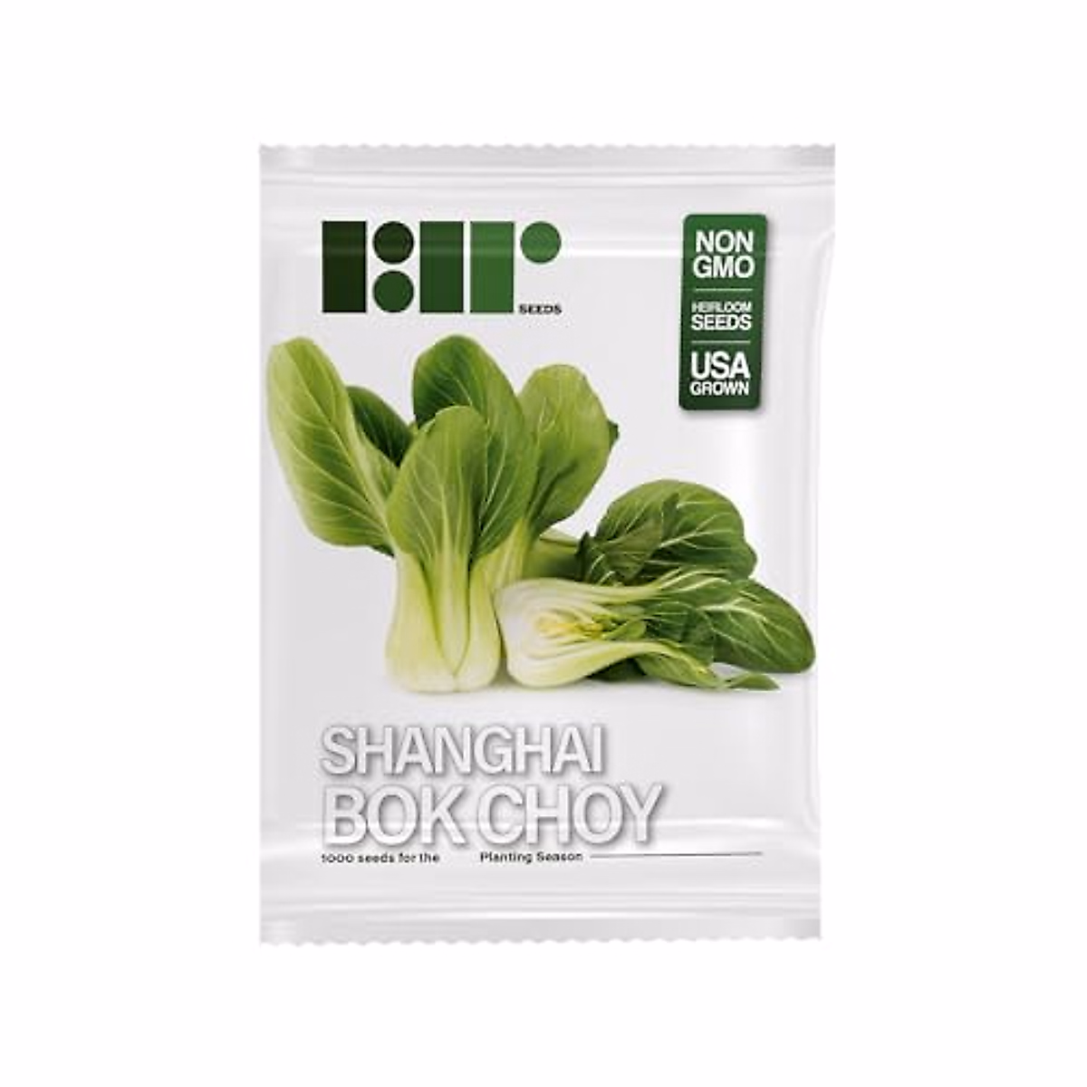 1000 Bok Choy Seeds - Shanghai Green Stem - Heirloom Non-GMO Vegetable Seeds for Planting - AKA Pak Choi, Pok Choi, Chinese Cabbage