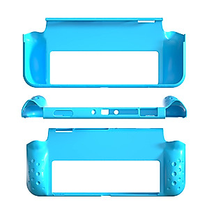 Protective Case for Nintendo Switch OLED, Soft Silicone Switch OLED Case with Game Storage - Black
