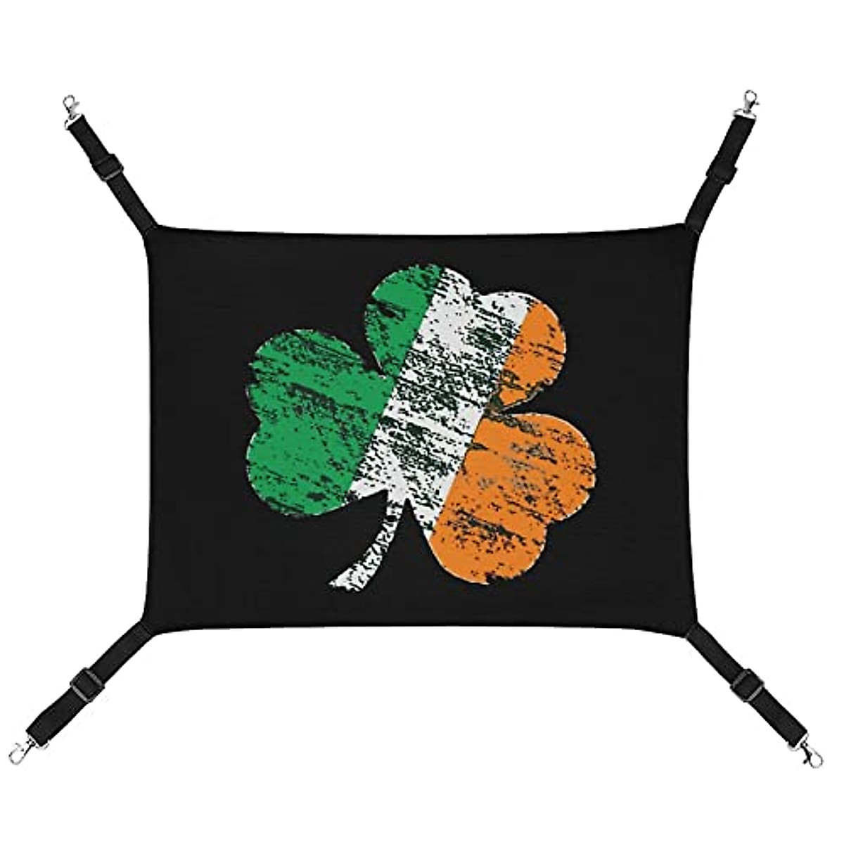Irish Shamrock Pet Hammock Comfortable Adjustable Hanging Bed for Small Animals Dogs Cats Hamster