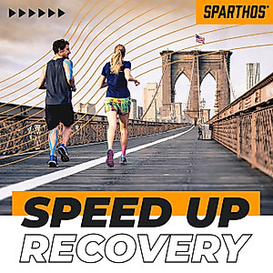 Sparthos Kinesiology Tape [Midnight Black - Pack of 2] + Sparthos Ice Packs for Injuries [Size Medium + Cover]