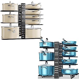 ORDORA Pots and Pans Organizer, 8 Tier with 3 DIY Methods