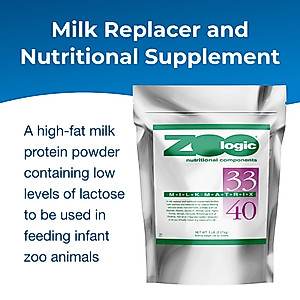 Pet-Ag Zoologic Milk Matrix 33/40 - 5 lb - Milk Protein Powder for Wild & Exotic Non-Domestic Animals
