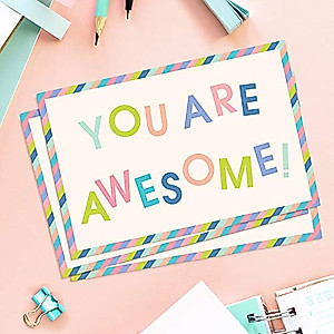 Sweetzer & Orange You Are Awesome Cards Postcards Pack (60 Post Cards) 4x6 Postcards for Kids and Adults. Positive Affirmations Cards, Kindness Cards, Employee Appreciation Awesome Notes