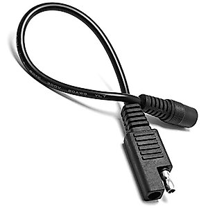 DGZZI SAE Plug to DC 5.5mm x 2.1mm Female Adapter Extension Cable SAE to DC Power Automotive Connector for Solar Panel Charge 20AWG 8Inch