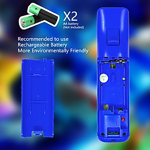 Yosikr Wii Controller 2 Pack, Wii Remote Controller with Silicone Case and Wrist Strap Compatible for Wii/Wii U (Red and DeepBlue)