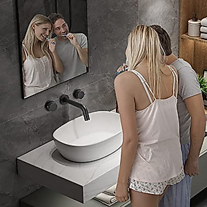 SMALIIBUSS Wall Mount Faucet,Black Wall Faucet Mounted Bathroom Sink Faucets,Double Handle 3 Hole Wall Mount Tub Faucet,Lavatory Basin Sink Mixing Faucet with Rough in Valve.