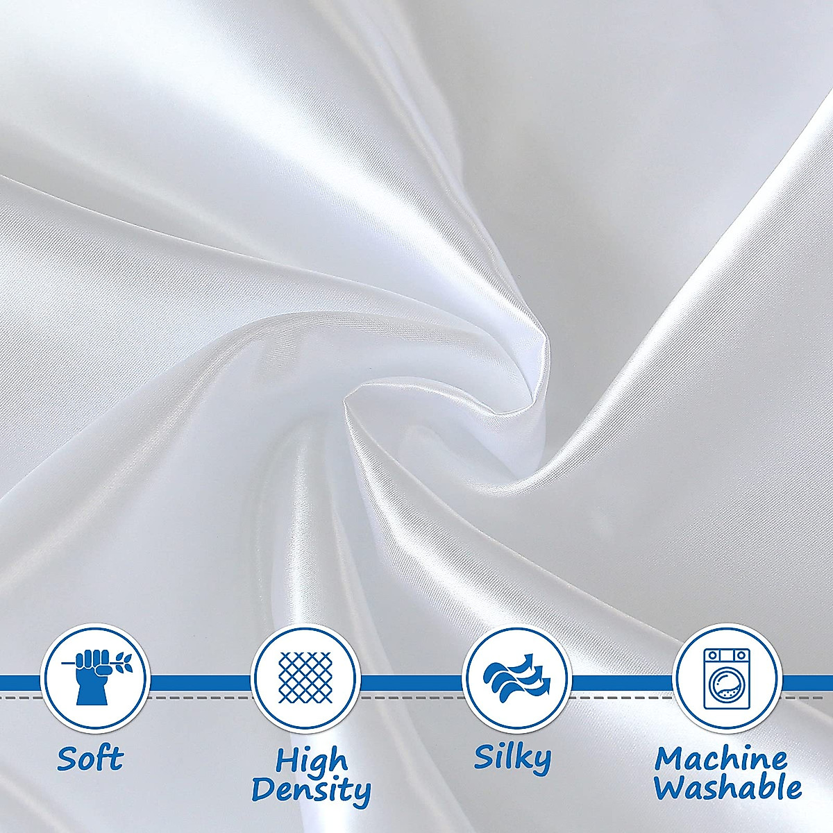 Satin Pack and Play Sheet Fitted, Soft & Silky Portable Playard/Mini Crib Sheets Mattress Cover for Boys and Girls, Compatible with Graco Pack n Play for Baby Hair and Skin, White