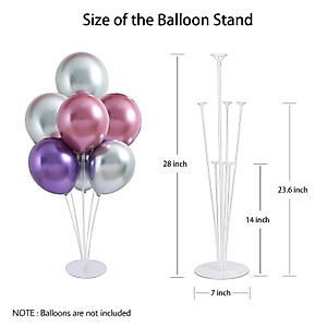 LOBUBT 10 Sets Balloon Stand Kits, Balloon Sticks Holder with Base for Table Graduation Birthday Baby Shower Party Decorations