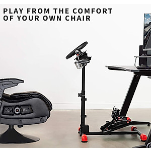 VIVO Racing Wheel Stand with Gear Shifter and Pedal Mount Wheel, Gear Shifter, Pedals Not Included Fits Logitech, Thrustmaster, Fanatec, Compatible with Xbox, Playstation 3, PC Games STAND-RACE1A