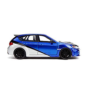 Jada Toys Rubber Tires 1:24 Fast & Furious - Brian's Subaru Impreza WRX STI, Blue (99514)