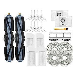 RuuTe Parts, Compatible for Ecovacs Debot T20 Pro Robotic Vacuum Cleaner Main Side Brush Mop Cloth Cover Hepa Filter Accessory Spare Part