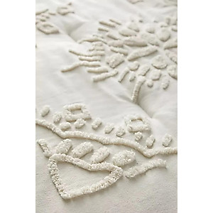 INDACORIFY Bohemian Tufted Duvet Cover Comforter Doone Cover Washed Indian Cotton Duvet 2 Pillow Cover Custom Size Bedding Set (Queen 90 X 90 Inches)