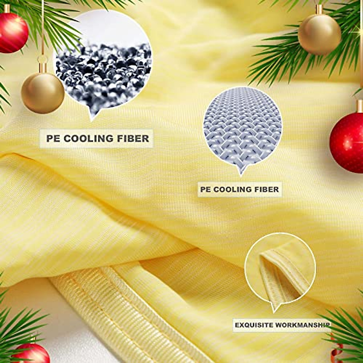 LUXEAR Arc-Chill Cooling Blankets for Sleeping Lightweight Summer Blanket for Hot Flashes - Queen Size Natural Bamboo Breathable Hot Sleeper Cold Sleep Throw for Night Sweats