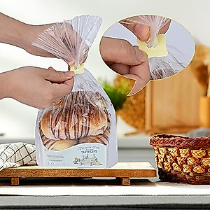 100 Pcs Reusable Plastic Bread Clips - Keep Your Food Fresh with 7/8 x 7/8 inches Food Bag Clips (Yellow)