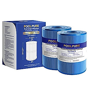 POOLPURE PLFC-8465-M Spa Filter Replaces Watkins 31114, Compatible Unicel C-8465RA, Pleatco PWK65-M, Filbur FC-3960M, 71827, 71828, 65 sq. ft Hot Spring Spa Filter 2PACK