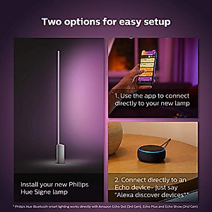 Philips Hue White & Color Ambiance Signe Floor Lamp (Bluetooth version, works with Amazon Alexa, Apple HomeKit and Google Assistant), Floor Lamp (OLD VERSION)