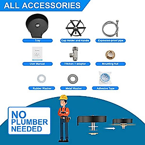 Kitchen Sink Glass Rinser, Cup Washer for Sink, Glass Washer for Sink, Bottle Washer for Sink, Automatic Cup Rinser for Sink, Cup Cleaner for Sink, Matte Black