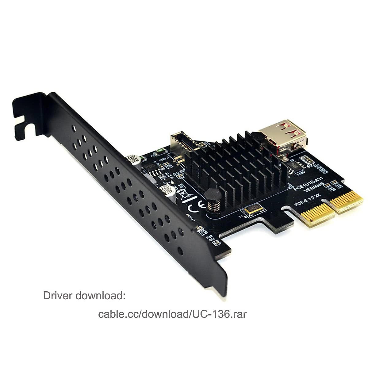 cablecc USB 3.1 Front Panel Socket & USB 2.0 to PCI-E Express Card Adapter for Motherboard