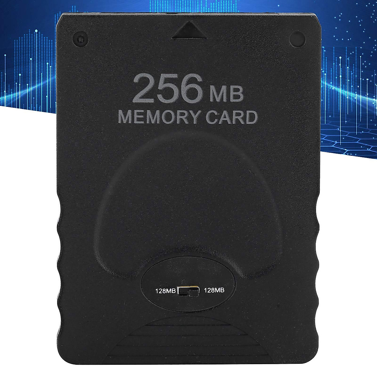 Playstation 2 Memory Card, Compatible with All Ps2 Models Light Game Memory Card Portable Game Memory Card 256MB Accessory for PS2 Playstation 2 Game Data Console (Black)