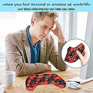 Pop it Game Controller pop Push Pull Fidget Toy Controller (3 Pack Green Pink Blue)