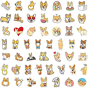 Pet Dog Stickers swanticker Lovely VSCO Kawaii Kids Dog Stickers Laptop Water Bottle Diary Waterproof Vinyl Aesthetic Animal Stickers (50 Sheets)