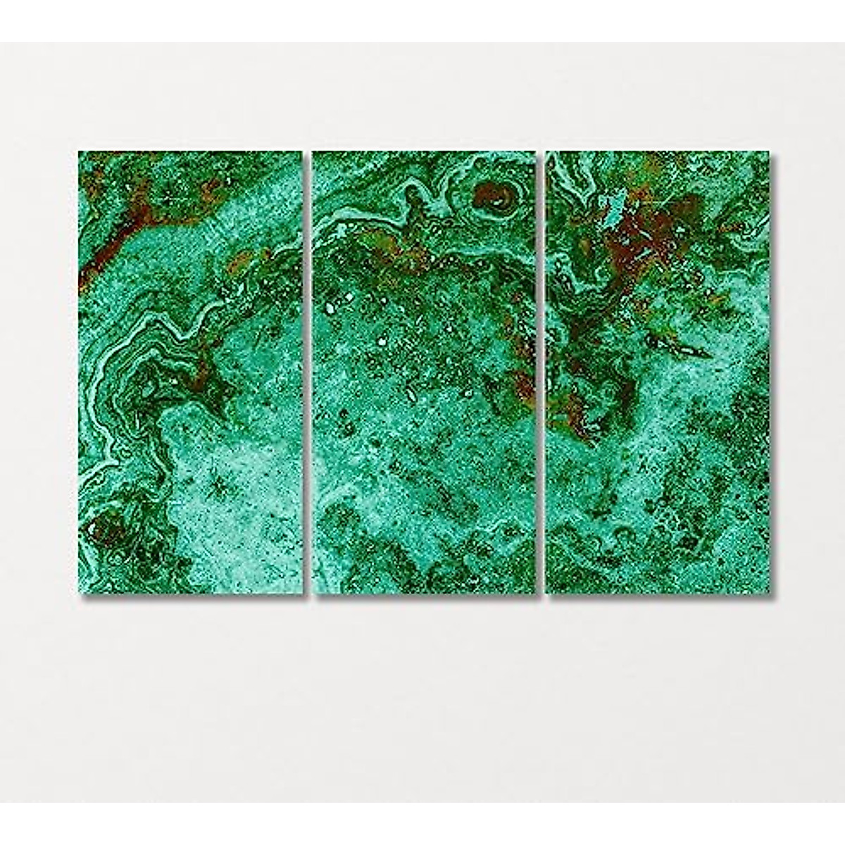 Emerald Green Marble Canvas Print 3 Panels / 36x24 inches