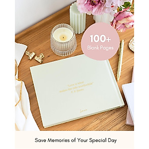 Lamare Elegant Wedding Guest Book – The Perfect Polaroid Guest Book for Wedding Receptions, Birthdays, Baby Showers, and Special Events – A Stylish Sign-in Book for Guests