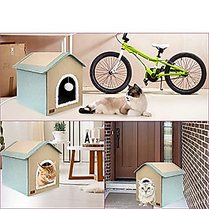 MARUNDA Heated Cat Houses for Outdoor Cats in Winter, Heated cat House for Indoor and Kitty Shelter for Your Pet to Stay Warm and Cozy,Easy to Assemble.(2 Step Finish)