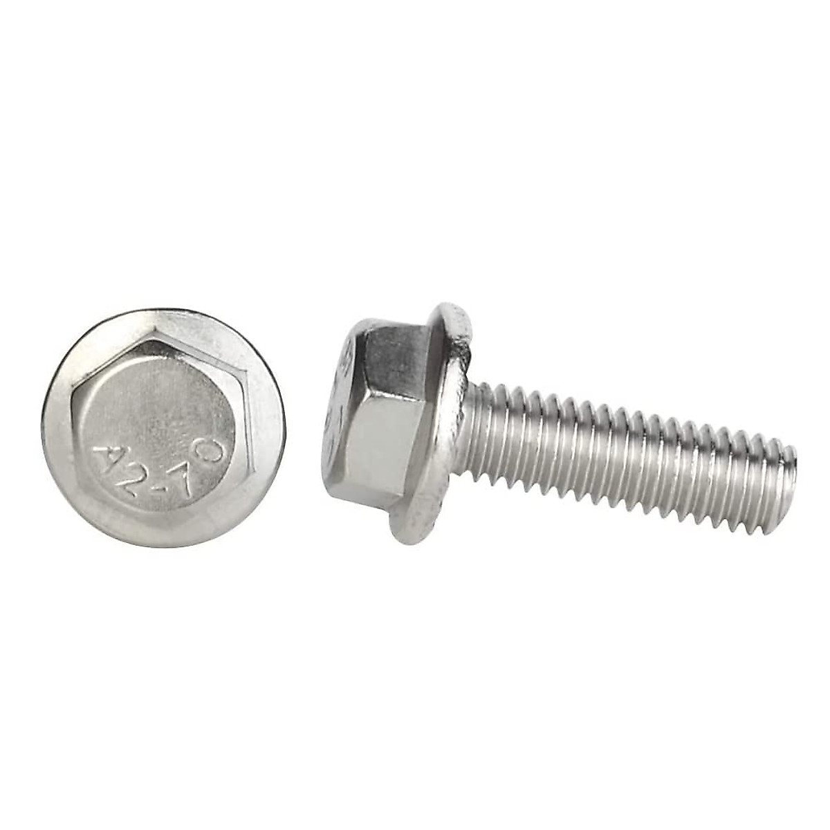 M8 x 20mm Flanged Hex Head Bolts Flange Hexagon Screws, Stainless Steel 304, DIN 6921, 20 PCS