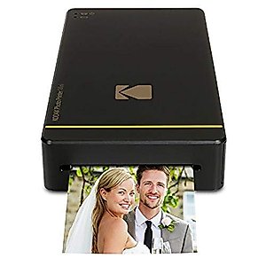 Kodak Mini Portable Mobile Instant Photo Printer - Wi-Fi & NFC Compatible - Wirelessly Prints 2.1 x 3.4" Images, Advanced DyeSub Printing Technology (Black) Compatible with Android & iOS