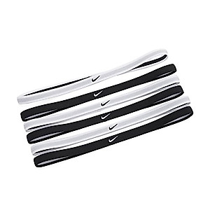 Nike Swoosh Sport Headbands 2.0 (Black/White/Grey), One Size Fits Most
