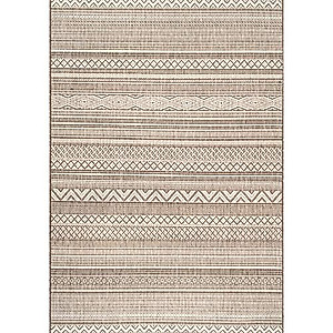 nuLOOM Erlinda Tribal Indoor/Outdoor Area Rug, 3' x 5', Beige