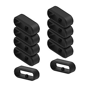 6-Pack Fastener Rings Compatible with Fitbit Versa 4/Versa 3/Versa 2/Versa/Sense/Sense 2/Versa Lite/Versa SE Band Keeper, Silicone Replacement Watch Band Loop/Holder/Retainer for Fitbit Versa&Magic Band