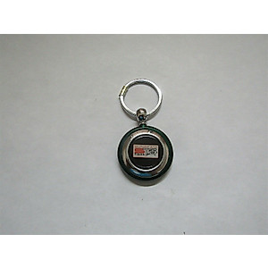 1960's SUNBEAM TIGER VINTAGE LOGO ROUND PLASTIC KEYCHAIN - GREEN