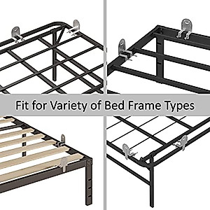 Upcanso Metal Mattress Non Slip Gaskets Gripper, Easy to Install Silver Bed Replacement Baffle Parts to Stop Mattress and Topper from Sliding and Slipping, Pack of 6