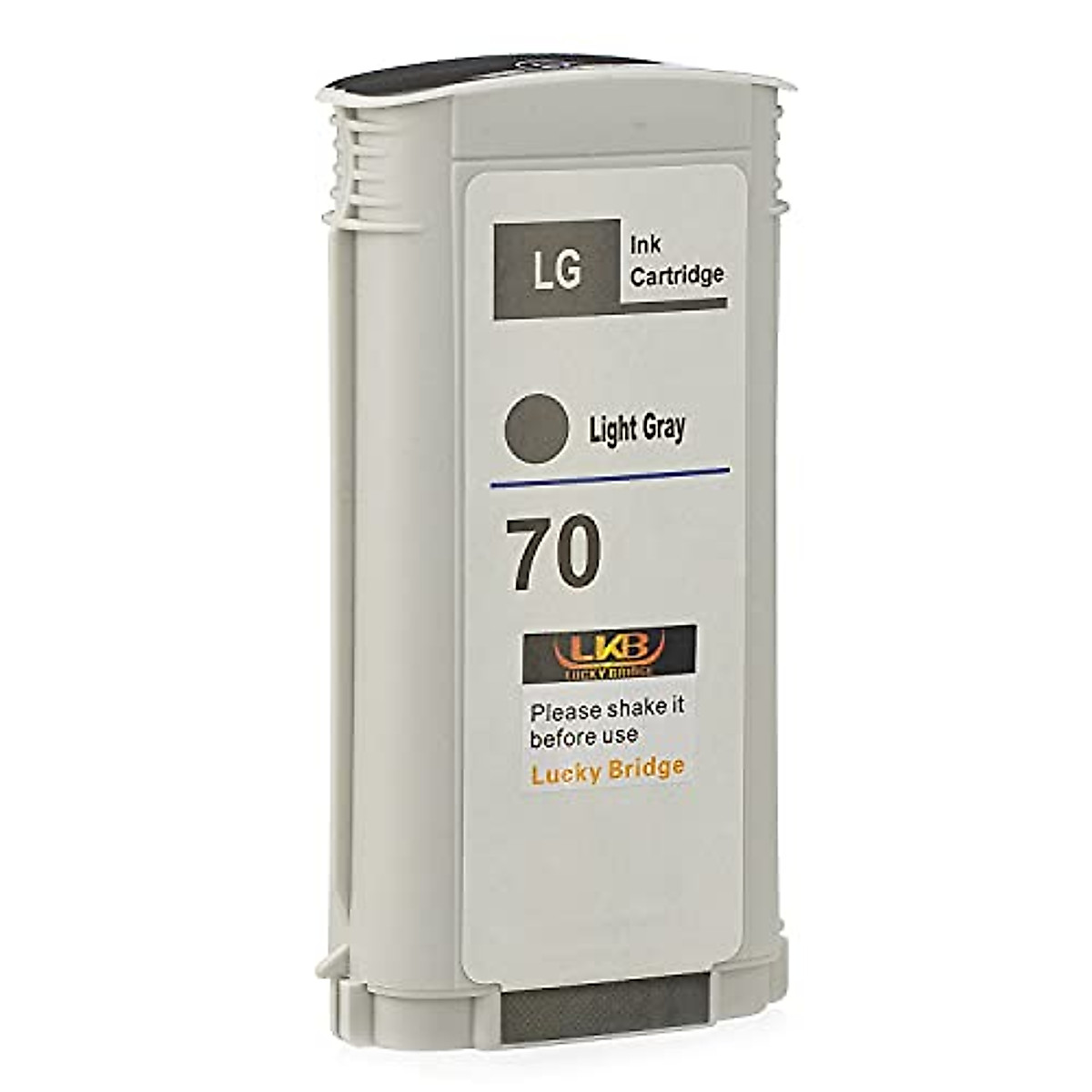 LKB Compatible HP70LG Light Gray Ink Cartridge Replacement with 130ML Use with HP Designjet Z2100 Z5200 Z3200 Z3100 Z5400 ( HP70LG ) –US