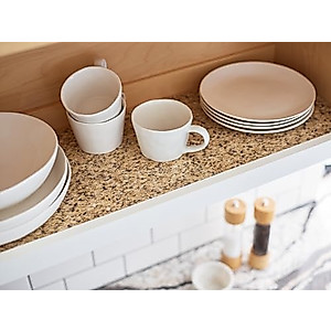 Smooth Top EasyLiner for Cabinets & Drawers - Easy to Install & Cut to Fit - Shelf Paper & Drawer Liner Non Adhesive - Non Slip Shelf Liner - 12 Inch Width - 60 Total Feet - Beige Granite