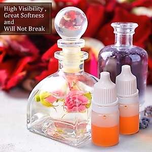 Maxcheck 400 Pieces 5ml Plastic Dropper Bottle Mini Squeeze Bottle with Caps Small Portable Mini Eye Dropper Bottle Clear Empty Squeezable Dropper Bottle Essential Oil Container for Liquids