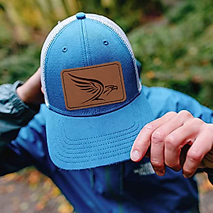 porffitoy Blank Leatherette Patches with Adhesive, 10 Pcs Leather hat Patches for Hats, Jackets, Backpacks (Brown)