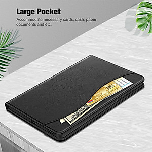 Fintie Case for Samsung Galaxy Tab S6 Lite 10.4 Inch 2024/2022/2020 with S Pen Holder, Multi-Angle Viewing Soft TPU Back Cover with Pocket Auto Wake/Sleep, Black