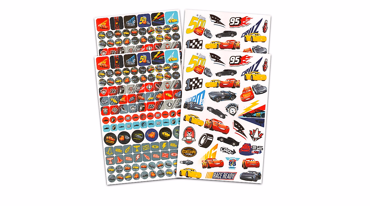 Disney Cars Stickers Bundle - 500+ Colorful Stickers