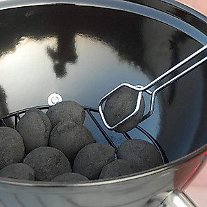 Hemoton Fireplace Log Tongs Heavy Duty Wrought Iron Log Claw Grabber Outdoor Gas Fire Pit Wood Burning Charcoal Clip for Camping Picnic BBQ Campfire 38.5x10x1cm