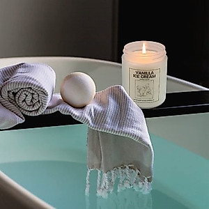 Vanilla Ice Cream and Lavender Candles for Home Scented, Aromatherapy Candle 2 pcs, Soy Wax Candle Set, Gift with Strongly Fragrance Jar Candles