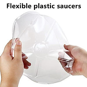 My Homeware Fix 15-Pack Clear Plastic Plant Pot Saucer - No Water Spills – Durable Drip Trays for Indoors, Outdoors – Saucers are 3 Sizes – 6, 8, 10 inches